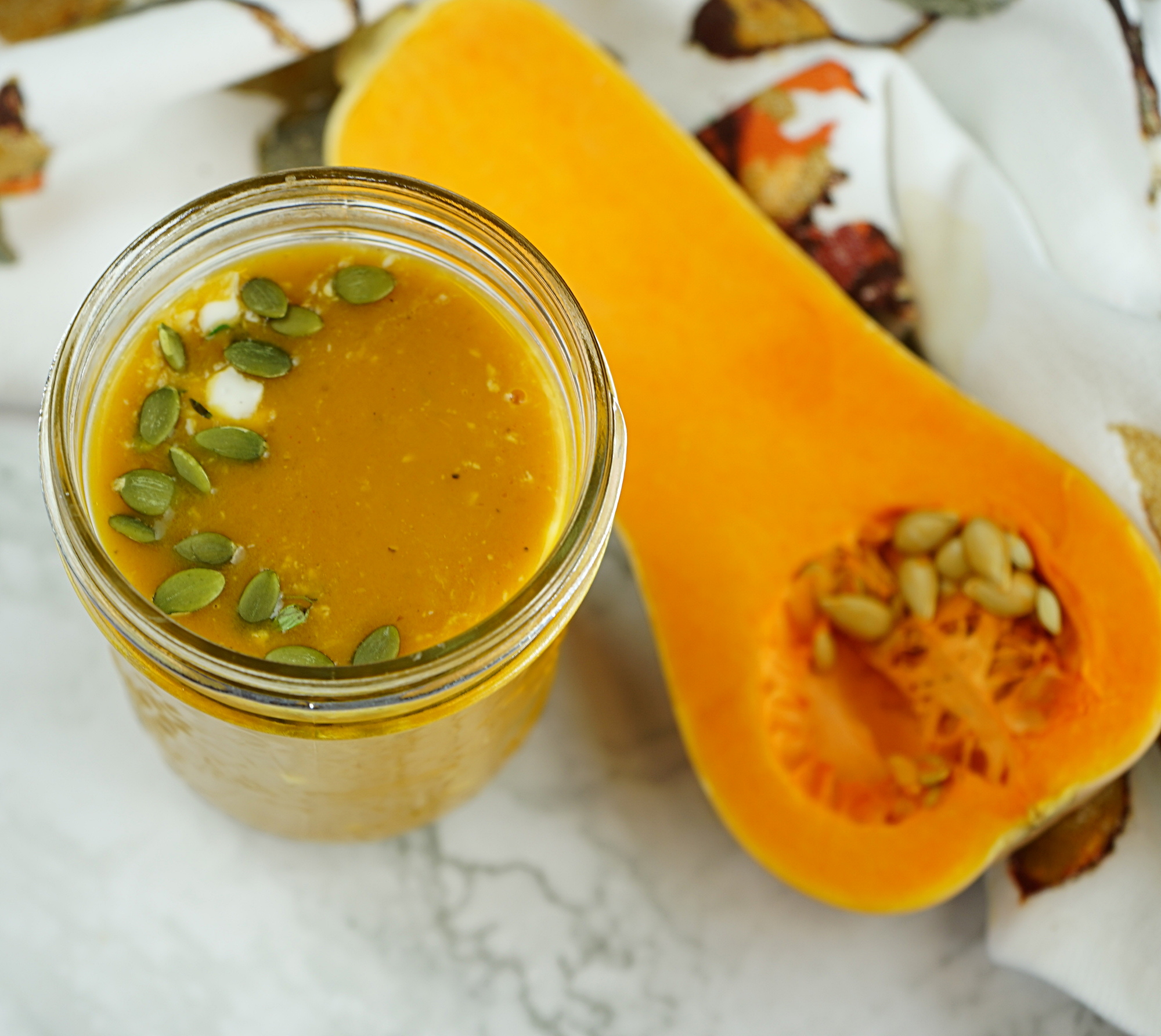 Maple Bacon Butternut Squash Soup in a Jar | Qualifirst