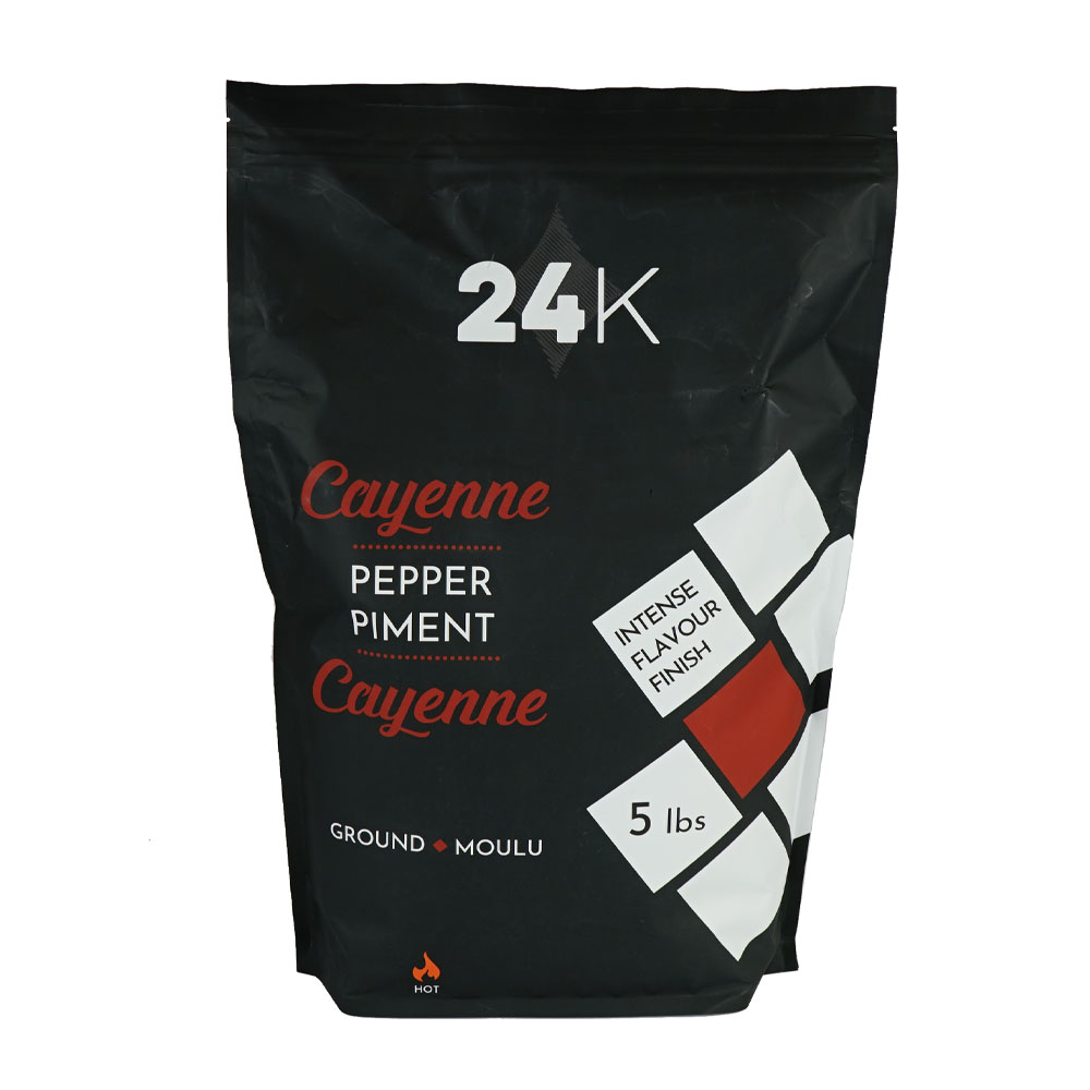 Ground Cayenne Pepper, 5lb (2.27kg) by 24K | Premium Quality, 100% Pure ...
