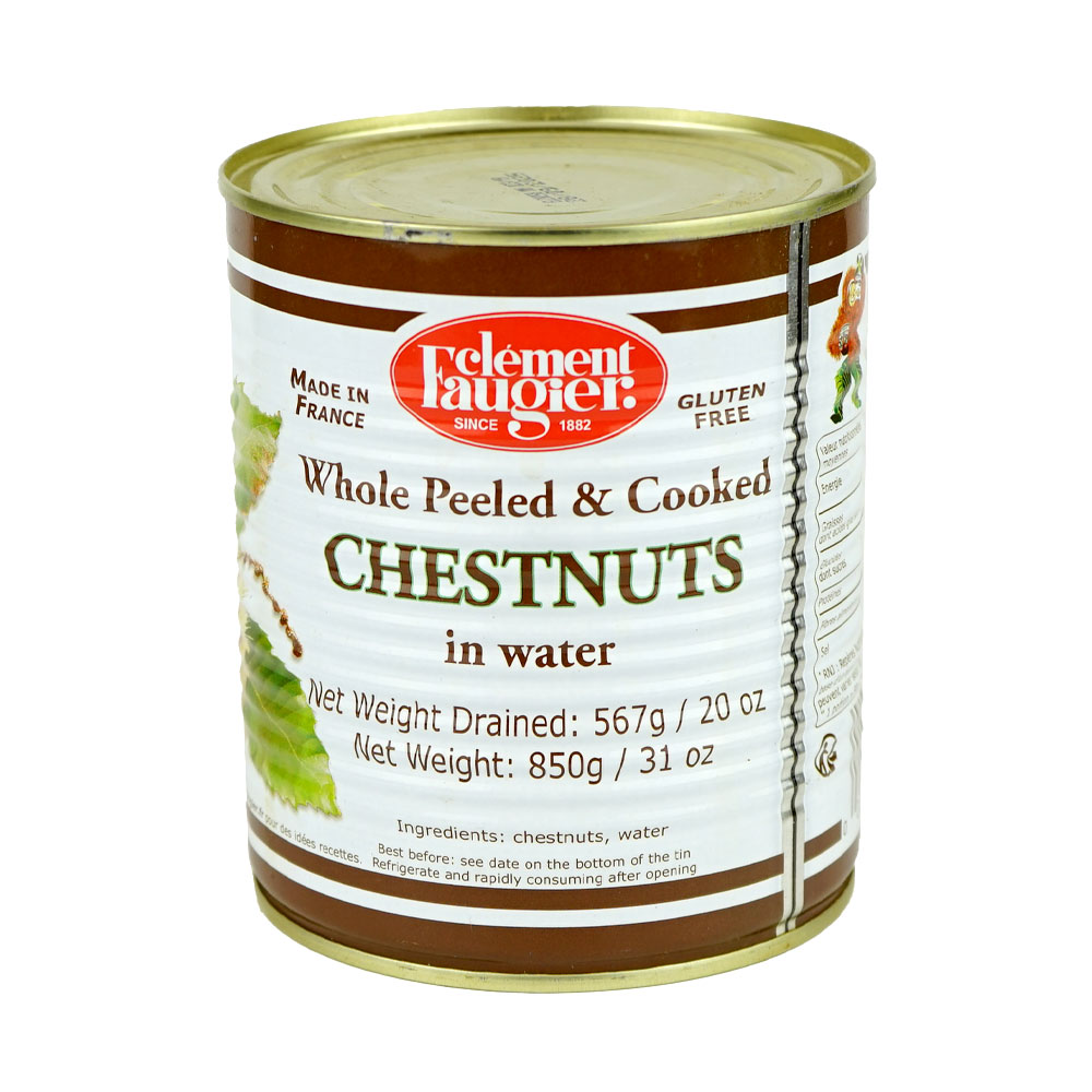 Clement Faugier Whole Peeled Chestnuts in Water Tinned - 850g (30oz ...