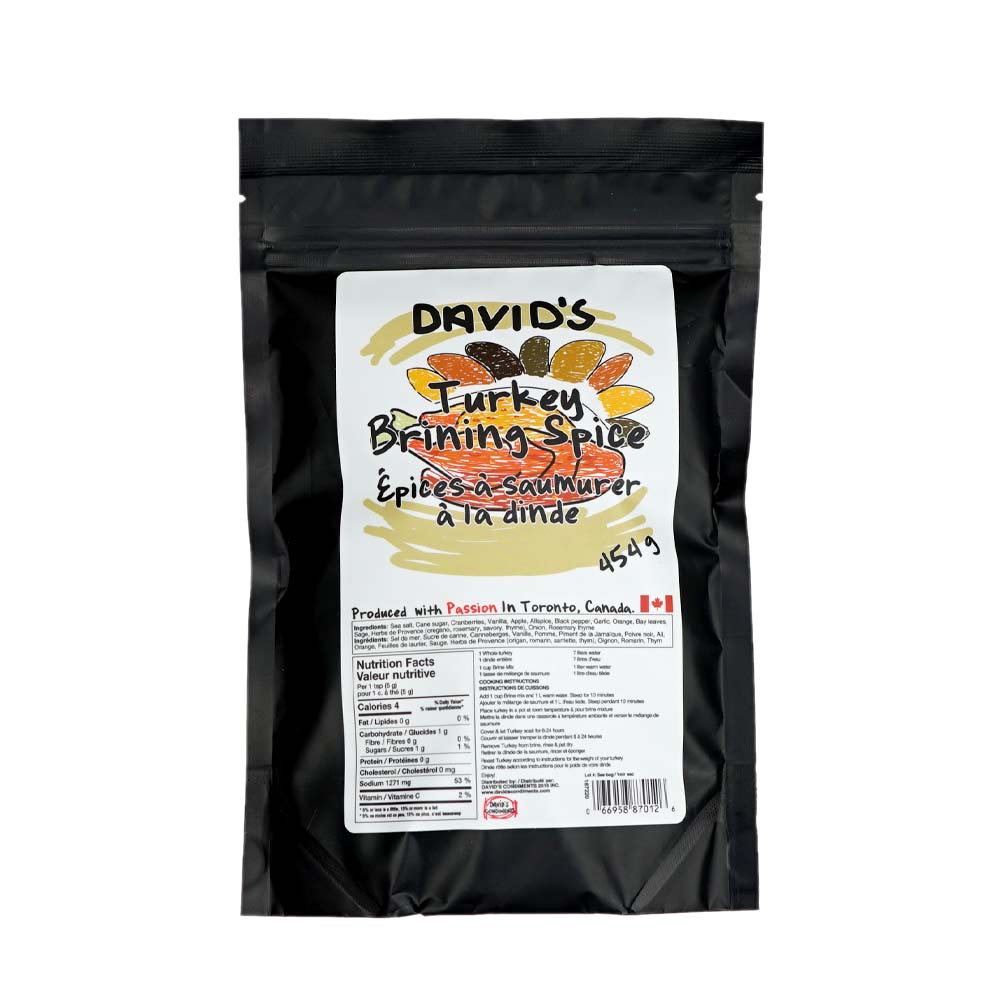 David’s Condiments Premium Turkey Brine Spice Blend - 454g (1lb) | A ...