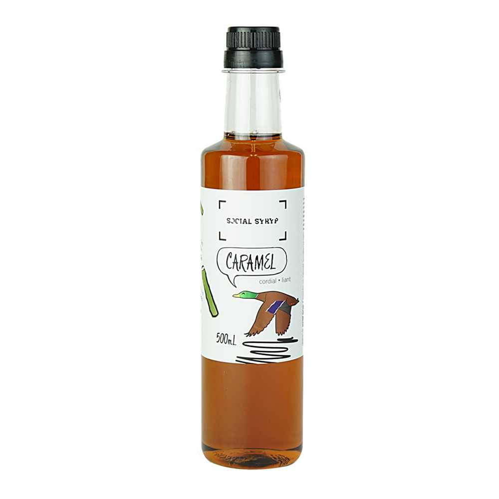 Social Syryp Caramel Cordial - 500mL (16.9 oz) | Bar Syrup for The ...