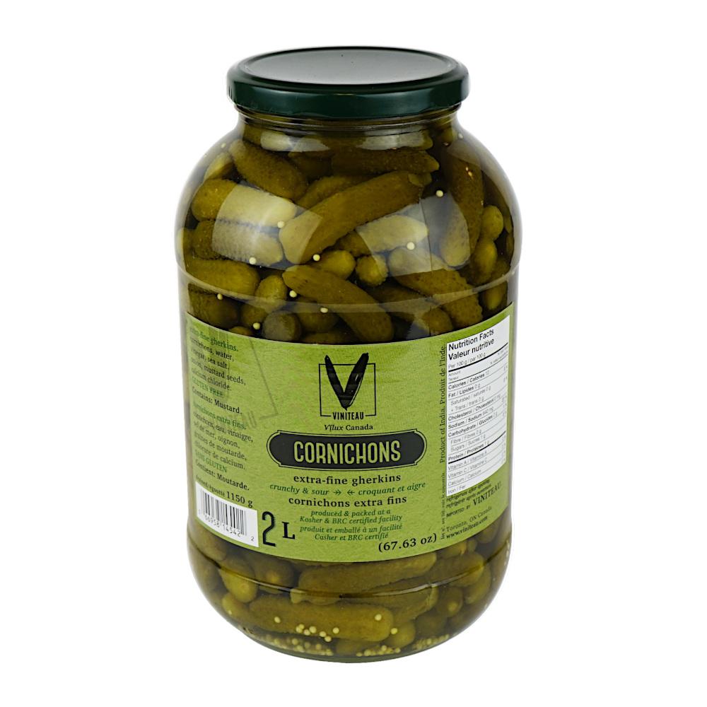 Viniteau Cornichon French Style Gherkins 2 L | Premium Gourmet Pickles ...