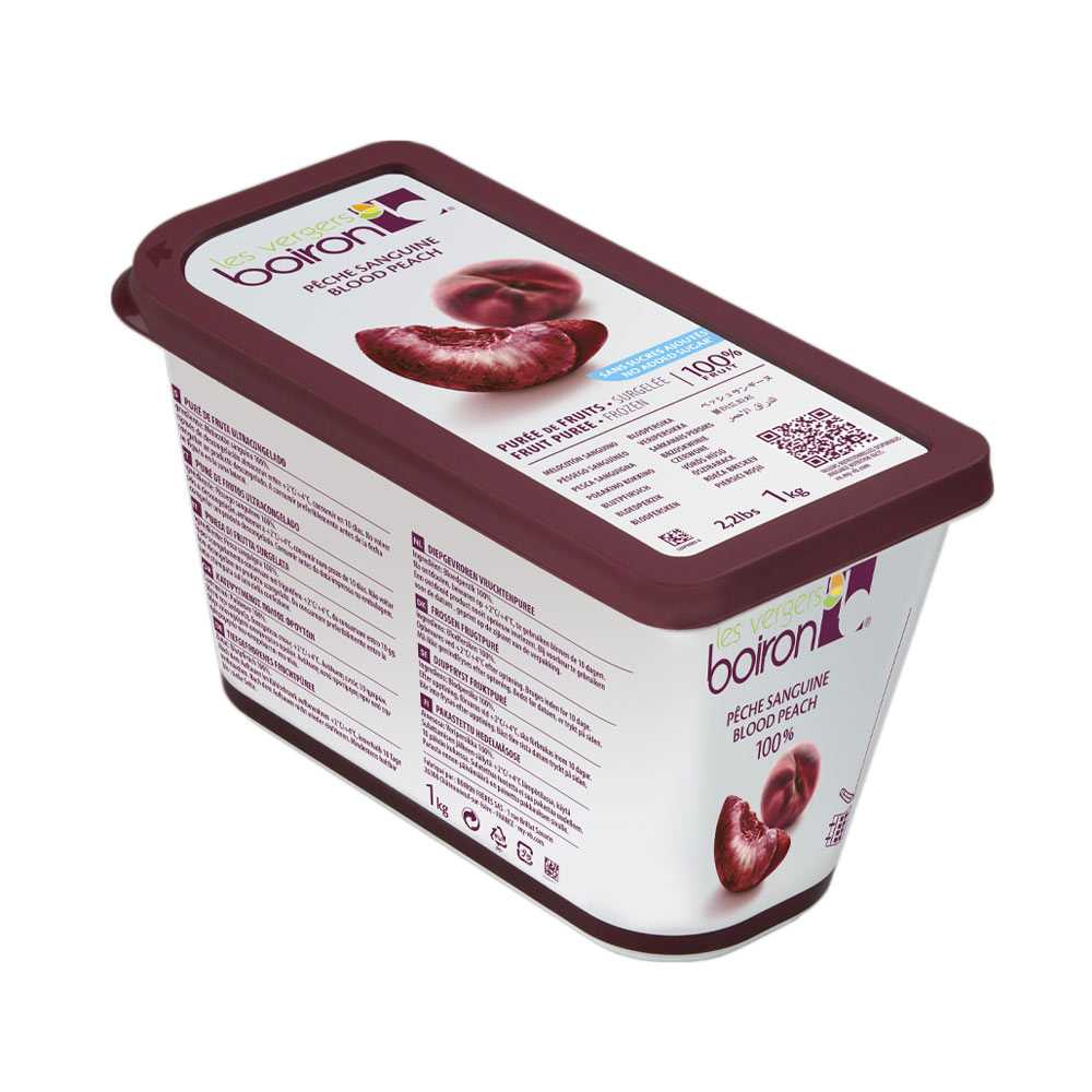 Boiron Blood Peach Puree 100% Pure Frozen 1 kg | Perfect for desserts ...