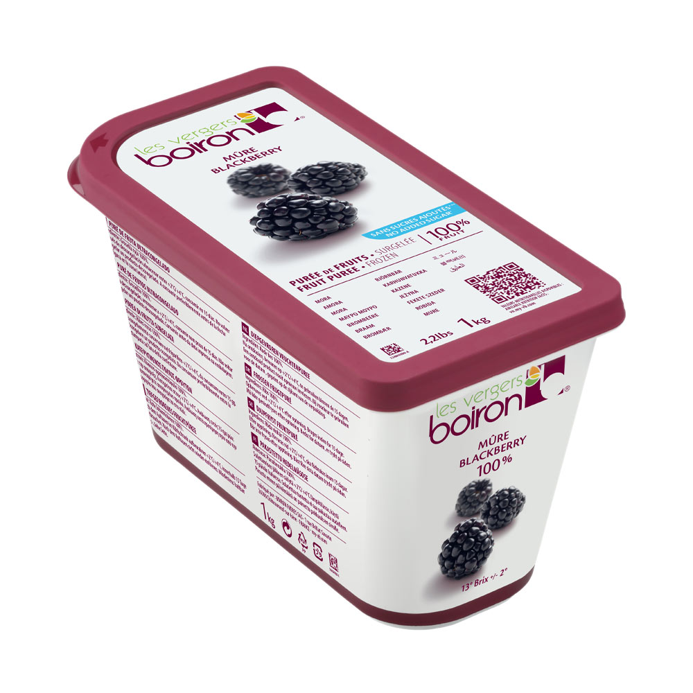 Boiron Blackberry Puree Frozen 1 kg for desserts and salads